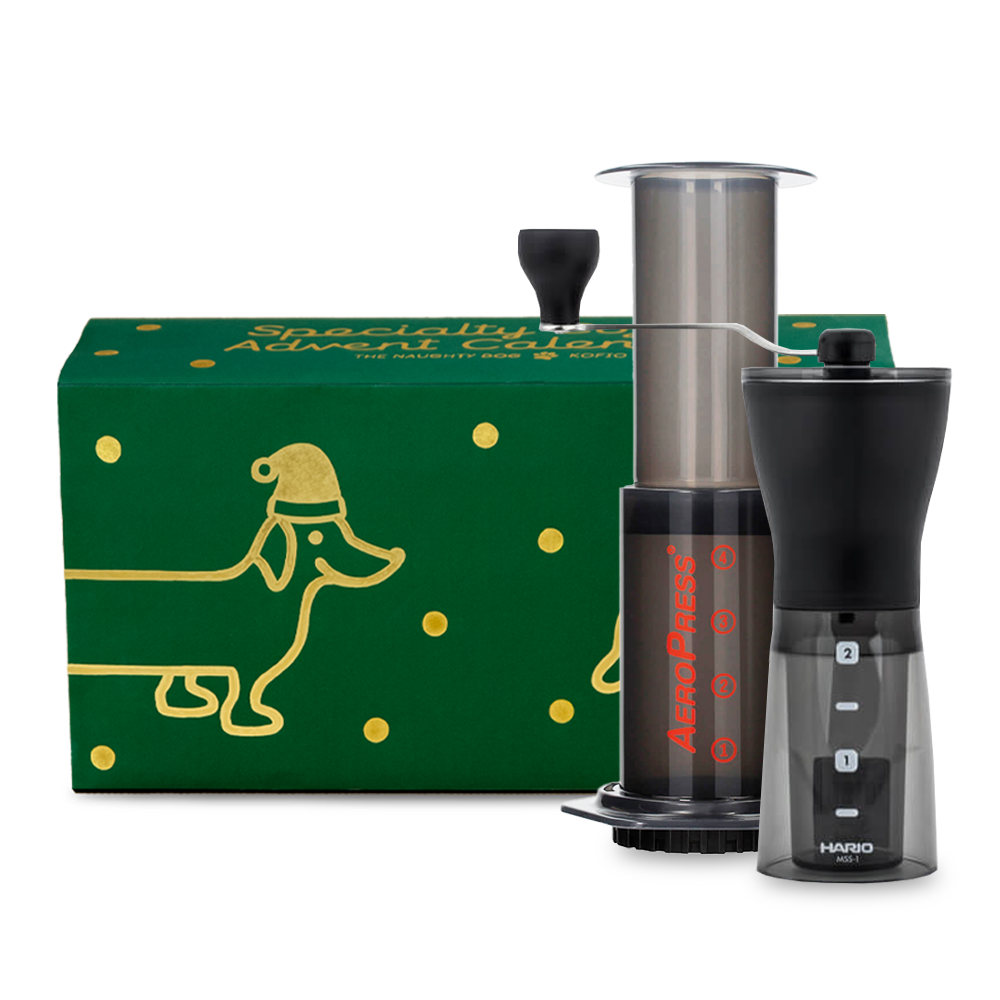 Kávový adventní kalendář 2022 - Aeropress a Mini Mill set | Kofio.cz