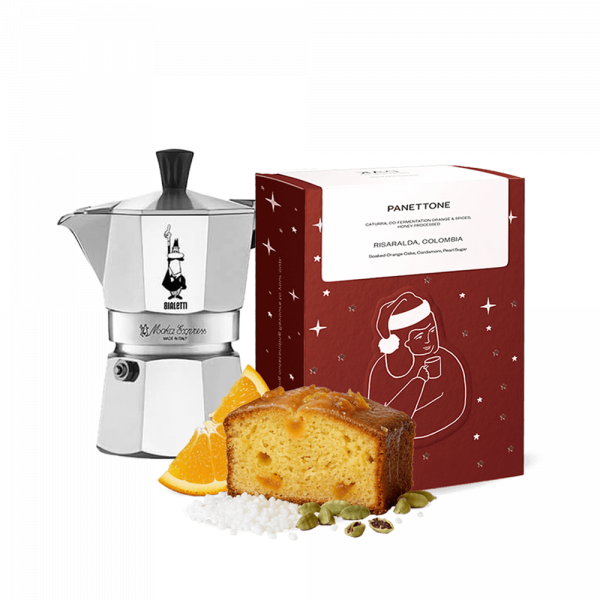DAK Christmas Panettone coffee Moka Express Set | Kofio.cz