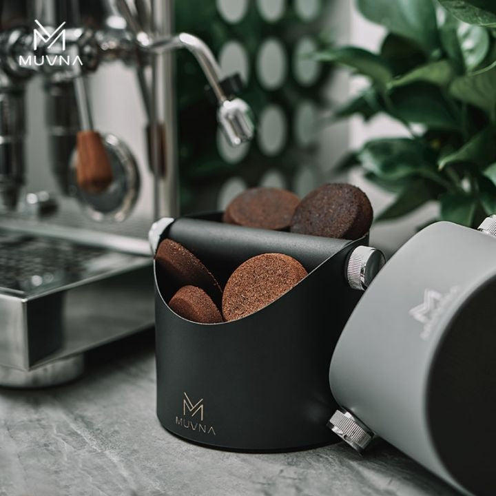 Muvna Steel Knock Box - odklepávač na kavu - černý | Kofio.cz