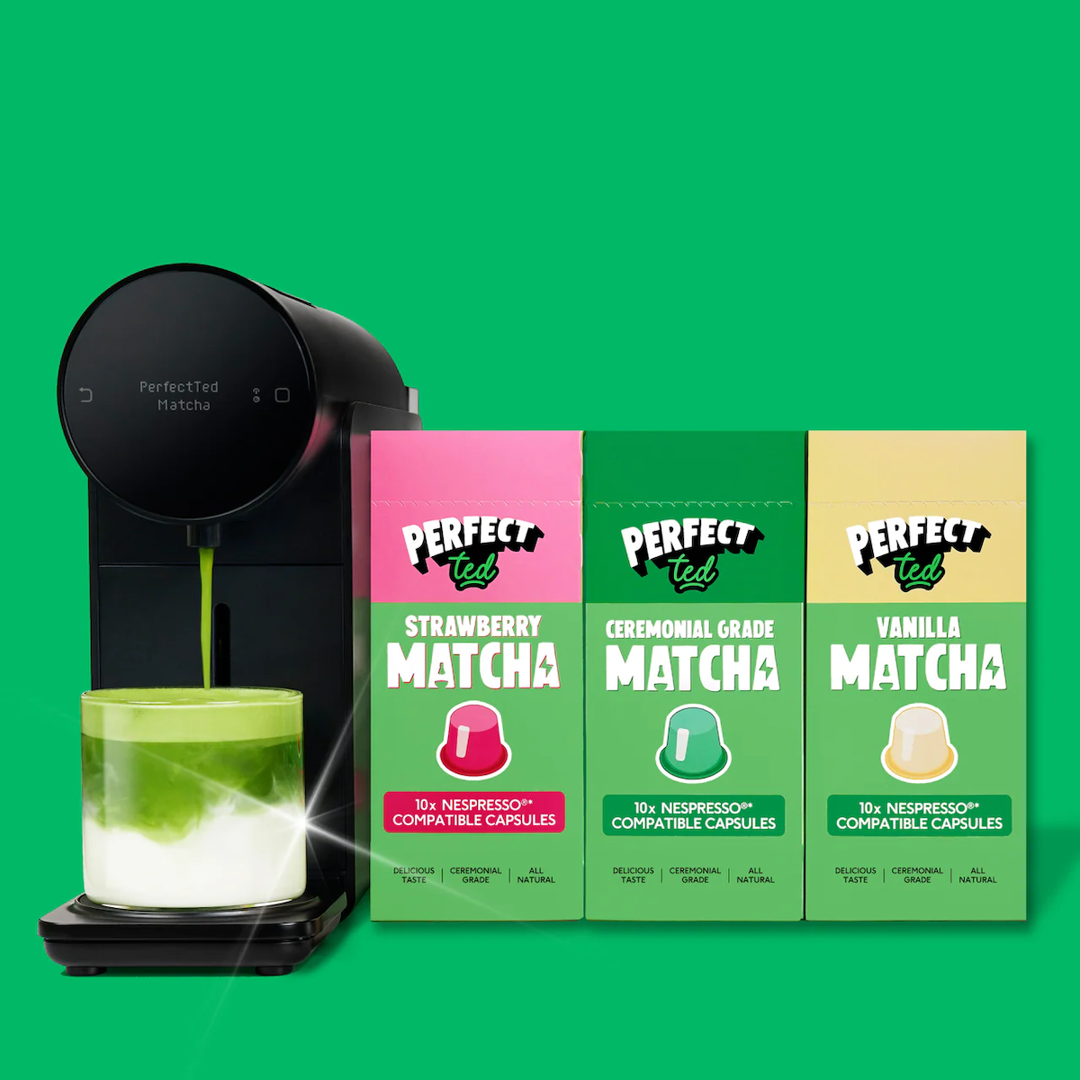 PerfectTed Matcha - vanilka - nespresso kapsle 10ks/bal. | Kofio.cz